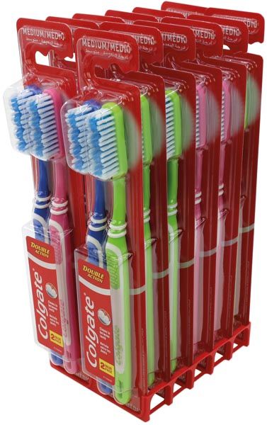 Colgate Double Action Toothbrush 2 Pack 18 Cm Medium - Velora Drogisterij